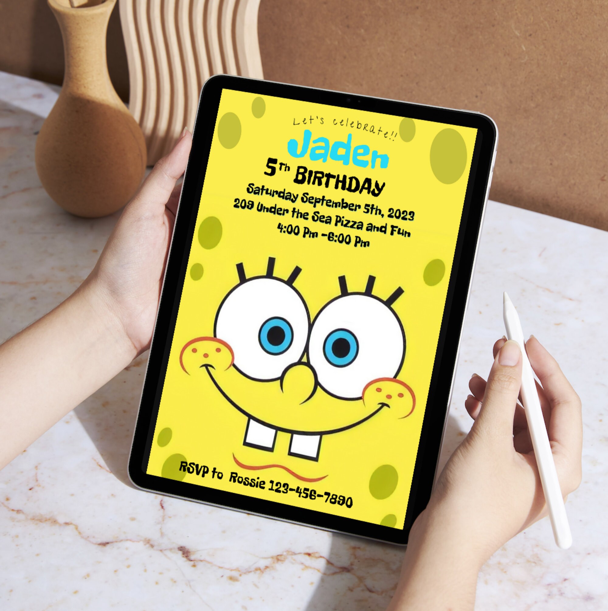 Birthday Invitation Template, Bob Invitation, Digital Download - Etsy