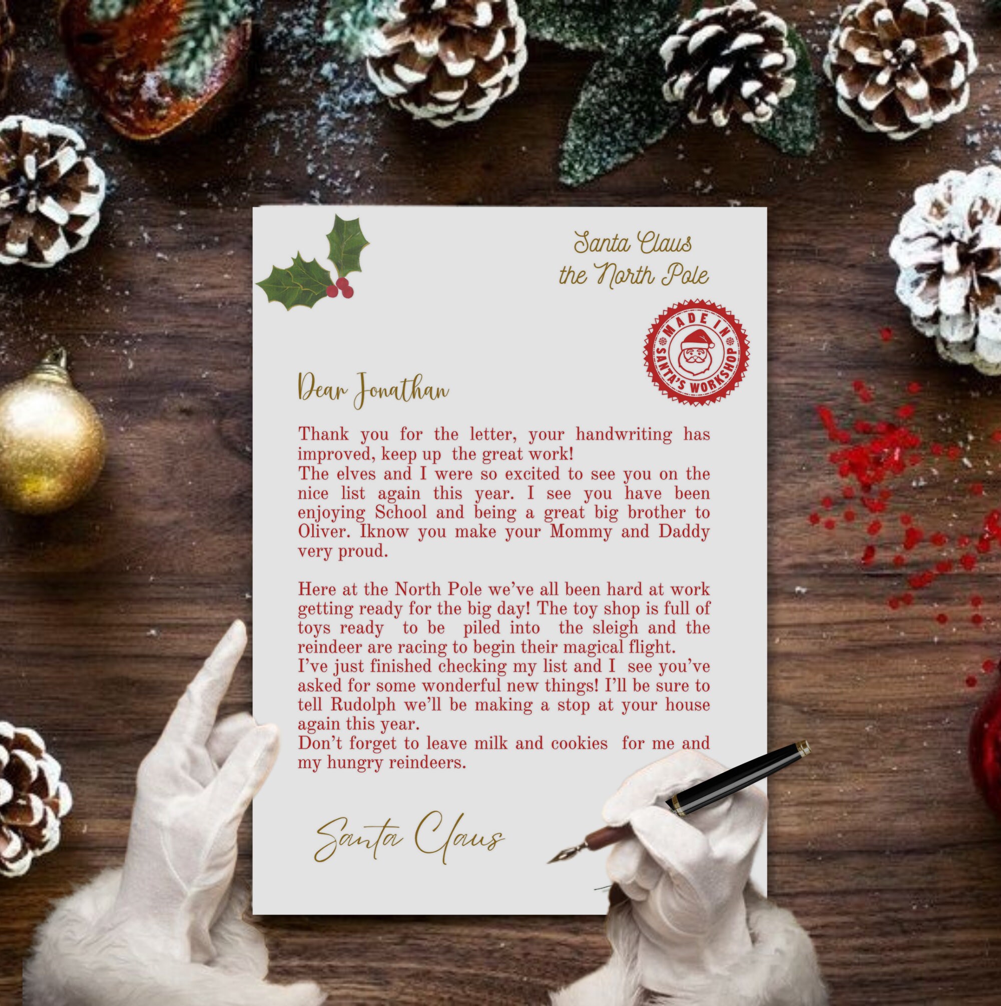 Letter From Santa, Letter From Santa Claus, Letter From Santa ...