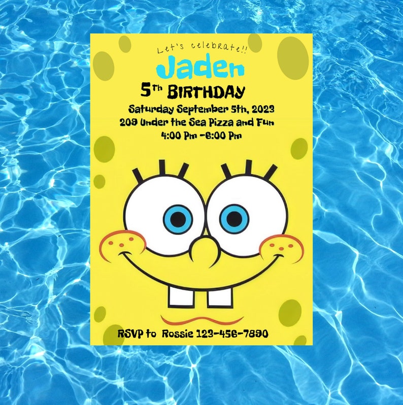 Birthday Invitation Template, Bob Invitation, Digital Download - Etsy