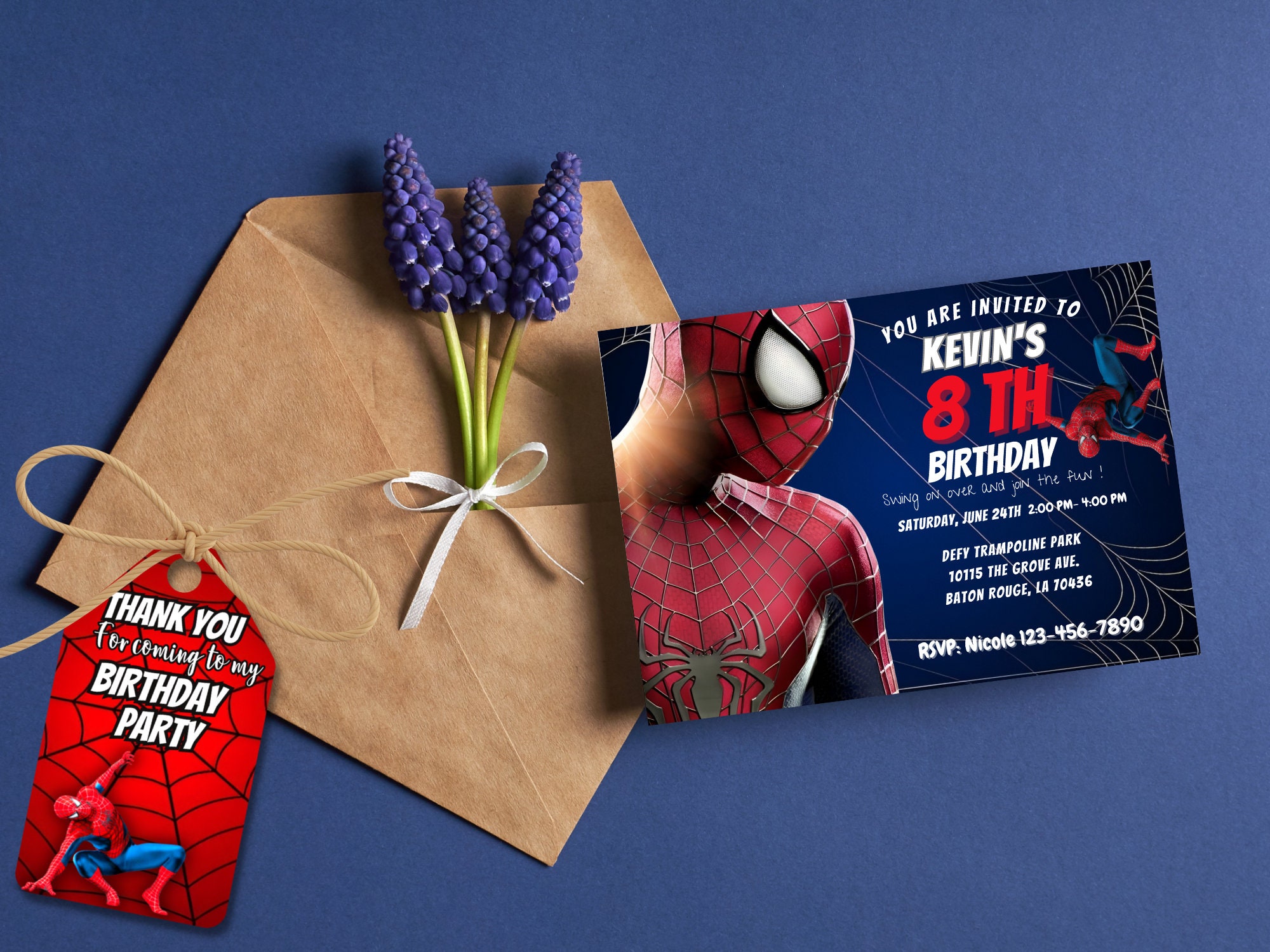 Editable Spider Man Birthday Invitation Template, Printable Birthday ...