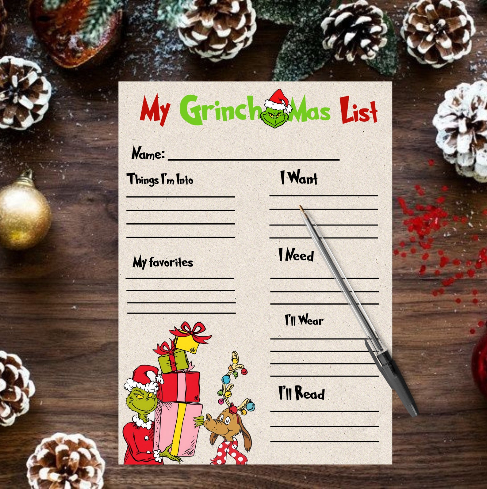 Secret Santa Questionnaire Editable, Good Secret Santa Gifts, Secret ...