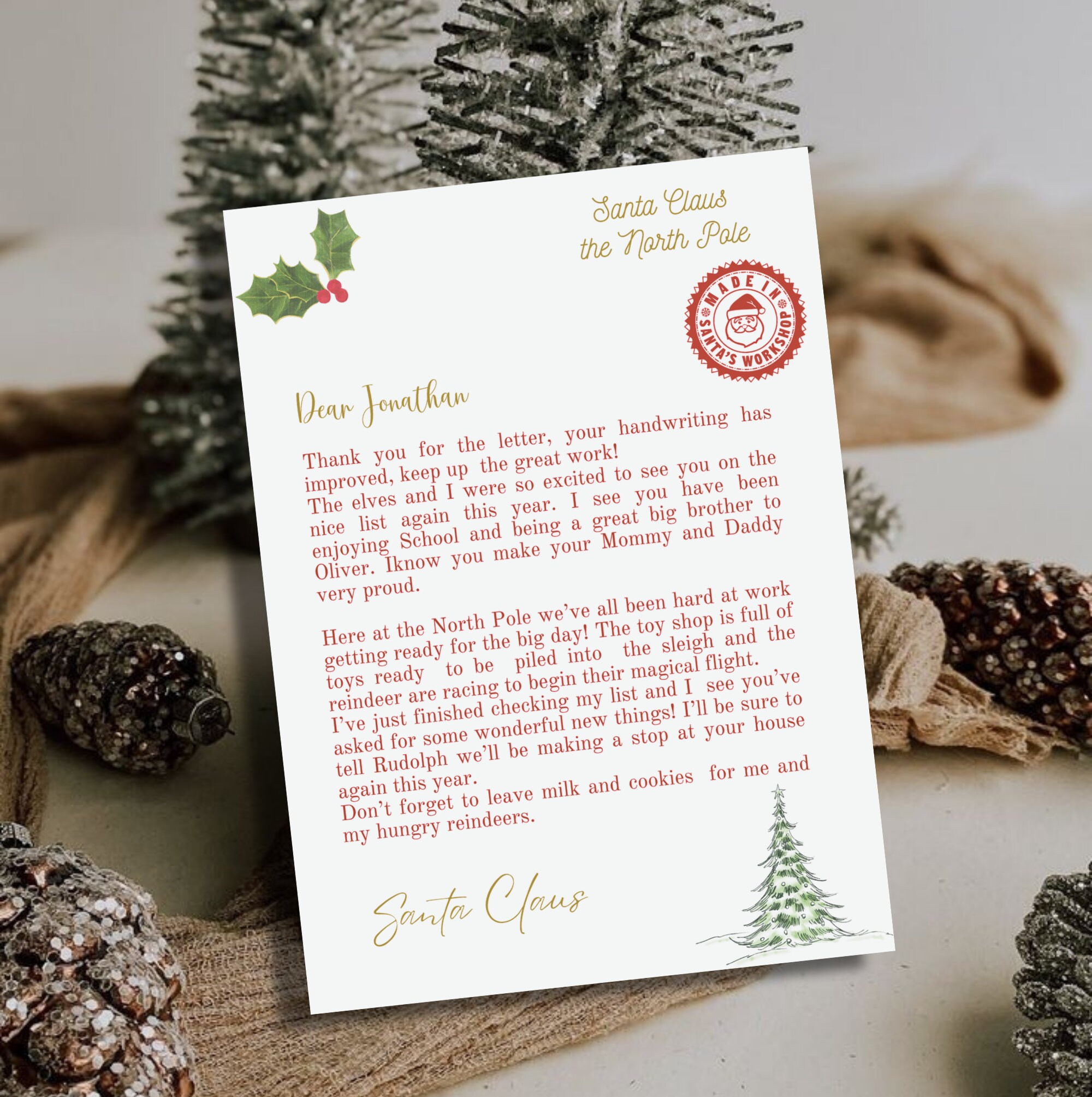 Letter From Santa, Letter From Santa Claus, Letter From Santa ...