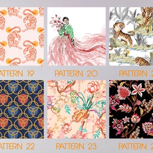 Chair Pads, Chinoiserie and Chinese Chippendale Pattern Set, Custom ...