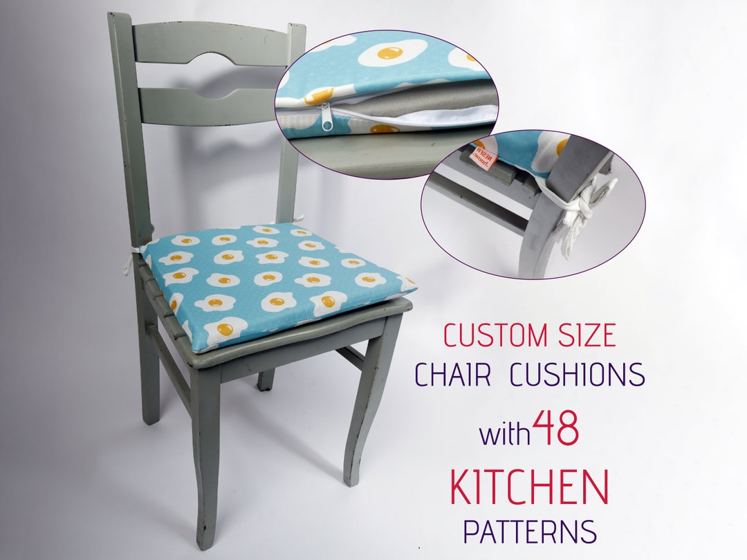 Kitchen Chair Cushions, Custom Size and With Foam Inserts - Etsy