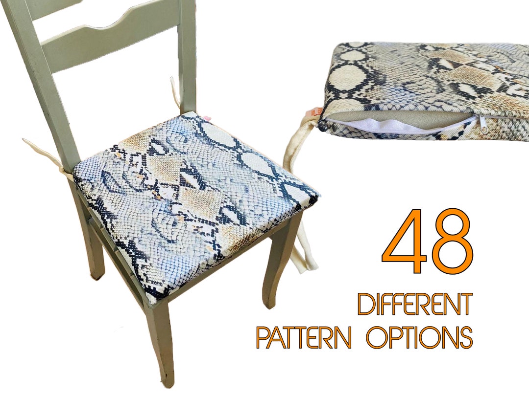 Snake Pattern Chair Cushions for Home Decor, Size and With Removable ...