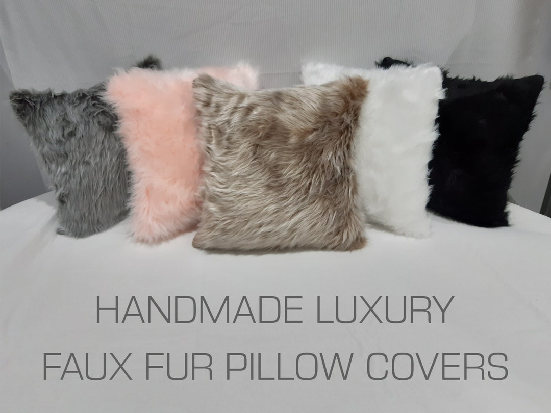 Faux Fur Pillow Covers Handmade Custom Throw Pillow Cases - Etsy