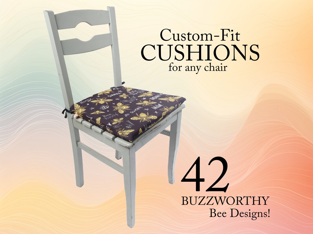 Chair Cushions With Bees, Custom Dining Chair Pads - Etsy