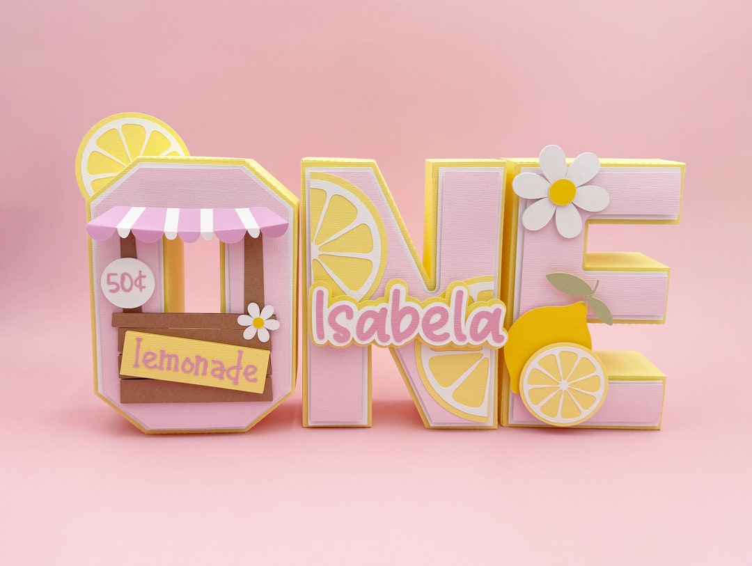 Lemonade 3D Letters, Lemonade Birthday, Lemonade Birthday Party, Summer ...