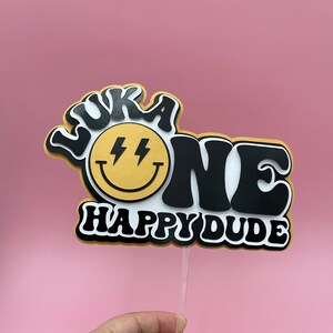 Happy Dude 3D Letters Happy Dude Birthday One Happy Dude - Etsy