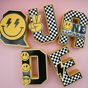Happy Dude 3D Letters Happy Dude Birthday One Happy Dude - Etsy