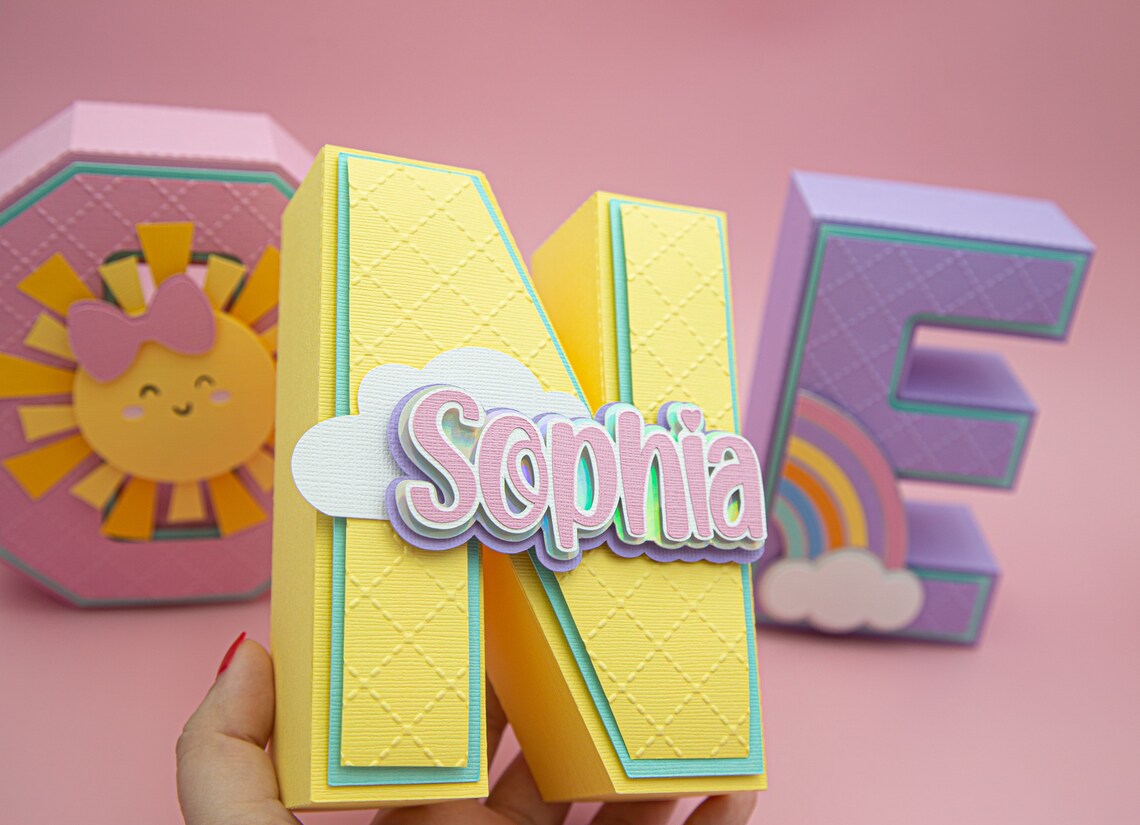 Sunshine 3D Letters Sunshine Birthday Sun Birthday Cute Sun - Etsy