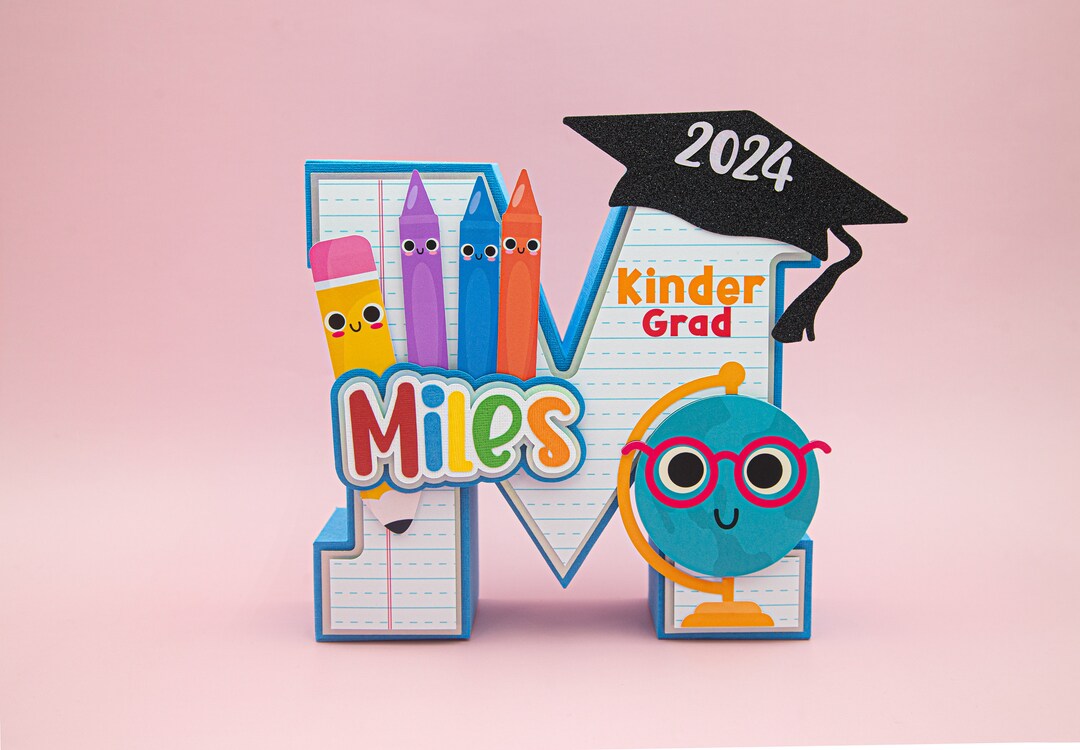 Kindergarten Graduation 3D Letter, Pre-k Graduation Decor, Kindergarten ...