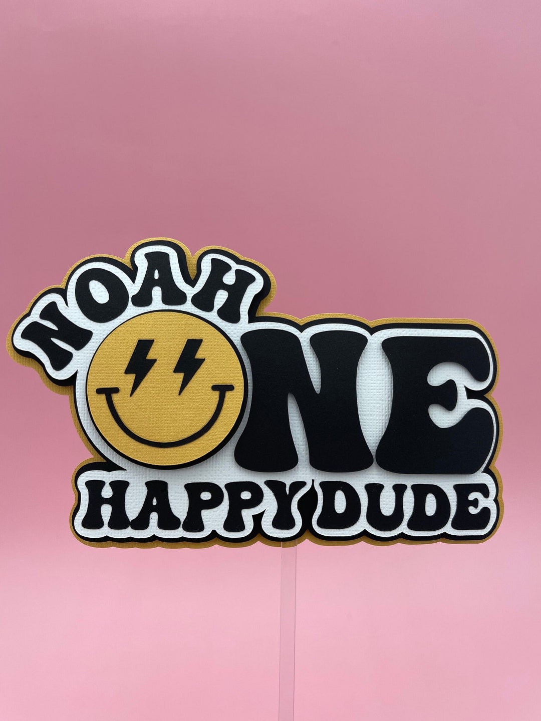 One Happy Dude Cake Topper, Happy Dude Cake Topper, One Happy Dude ...