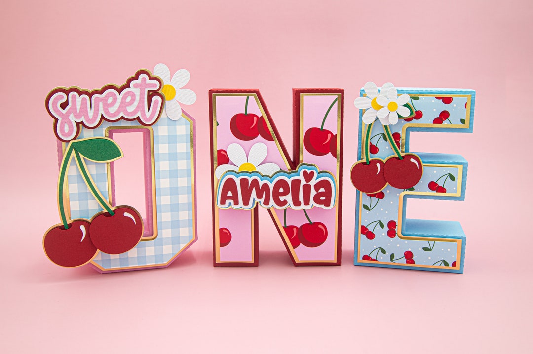 Cherry 3D Letters, Cherry Birthday, Cherry Birthday Party, Cherry ...