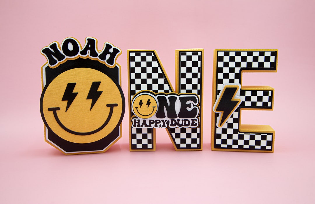 Happy Dude 3D Letters, Happy Dude Birthday, One Happy Dude Birthday ...