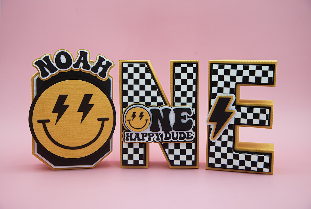 Happy Dude 3D Letters, Happy Dude Birthday, One Happy Dude Birthday ...