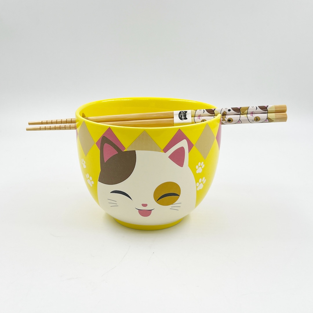 5" Japanese Ramen Udon Noodle Bowl With Chopsticks Gift Set, Ceramic ...