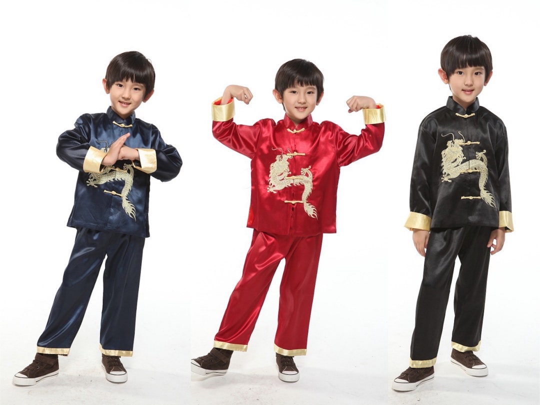 2 Pieces Kid Size Chinese New Year Traditional Clothing Boys - Etsy