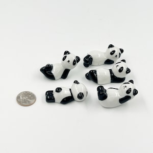 5pcs Cute Ceramic Panda Chopsticks Rest Rack, Stand Holder for Chopstick, Paint Brush Rest Stand ...