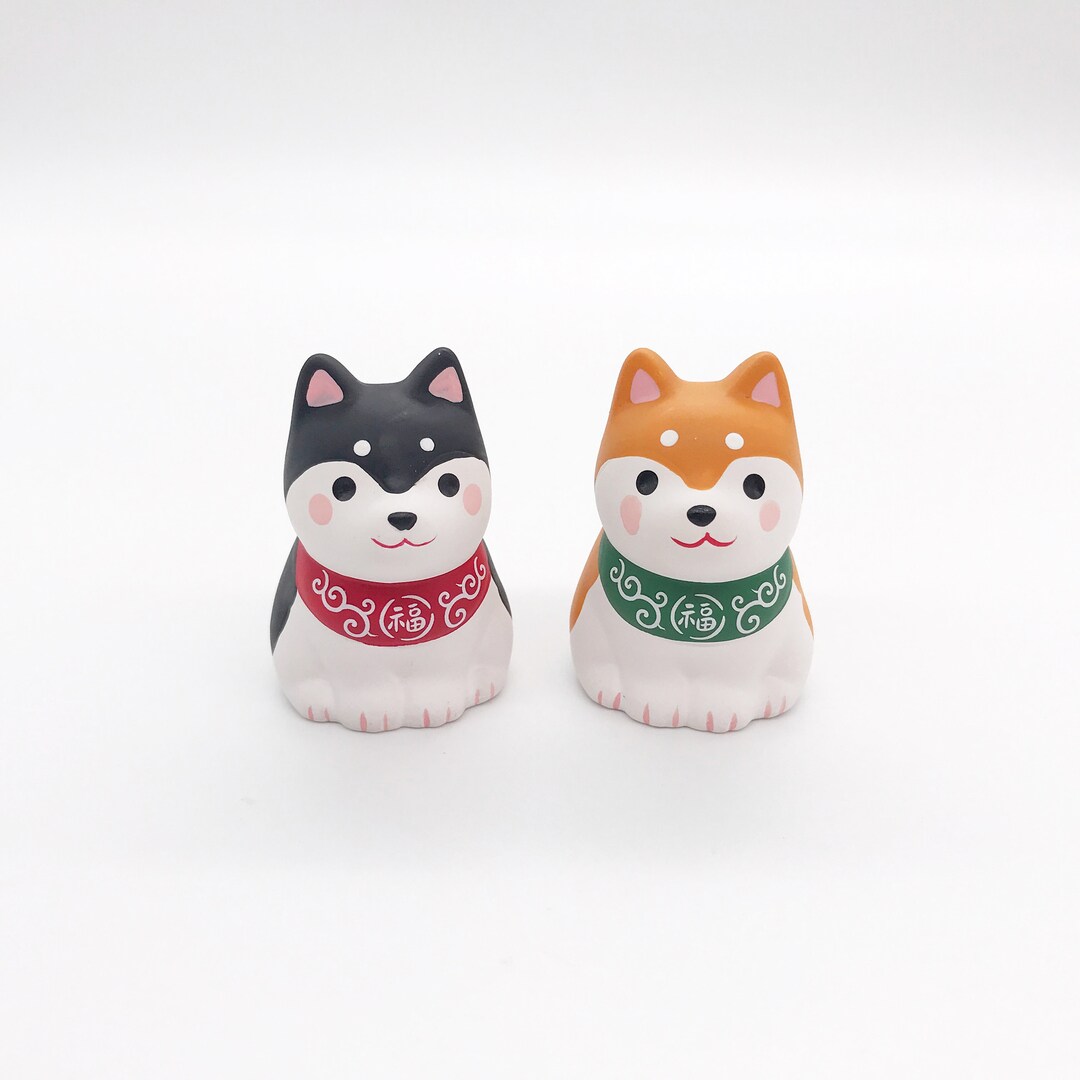 Lucky Shiba Nu, Black Shiba Nu Dog Figure - Etsy