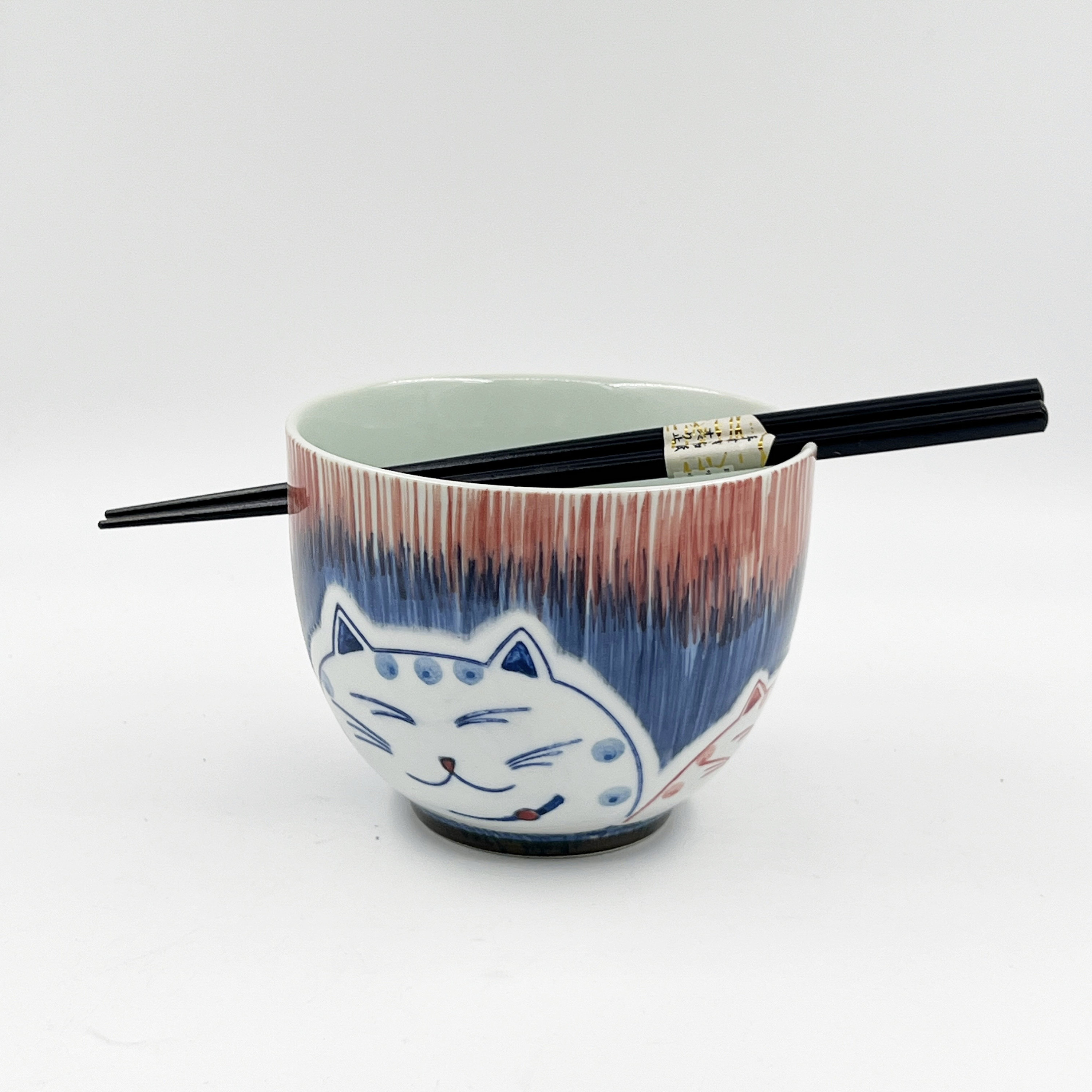 Japanese Ramen Udon Noodle Bowl With Chopsticks Gift Set, Ceramic Bowl ...