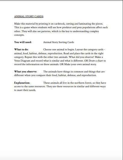 Montessori Animal Stories Cards - Etsy