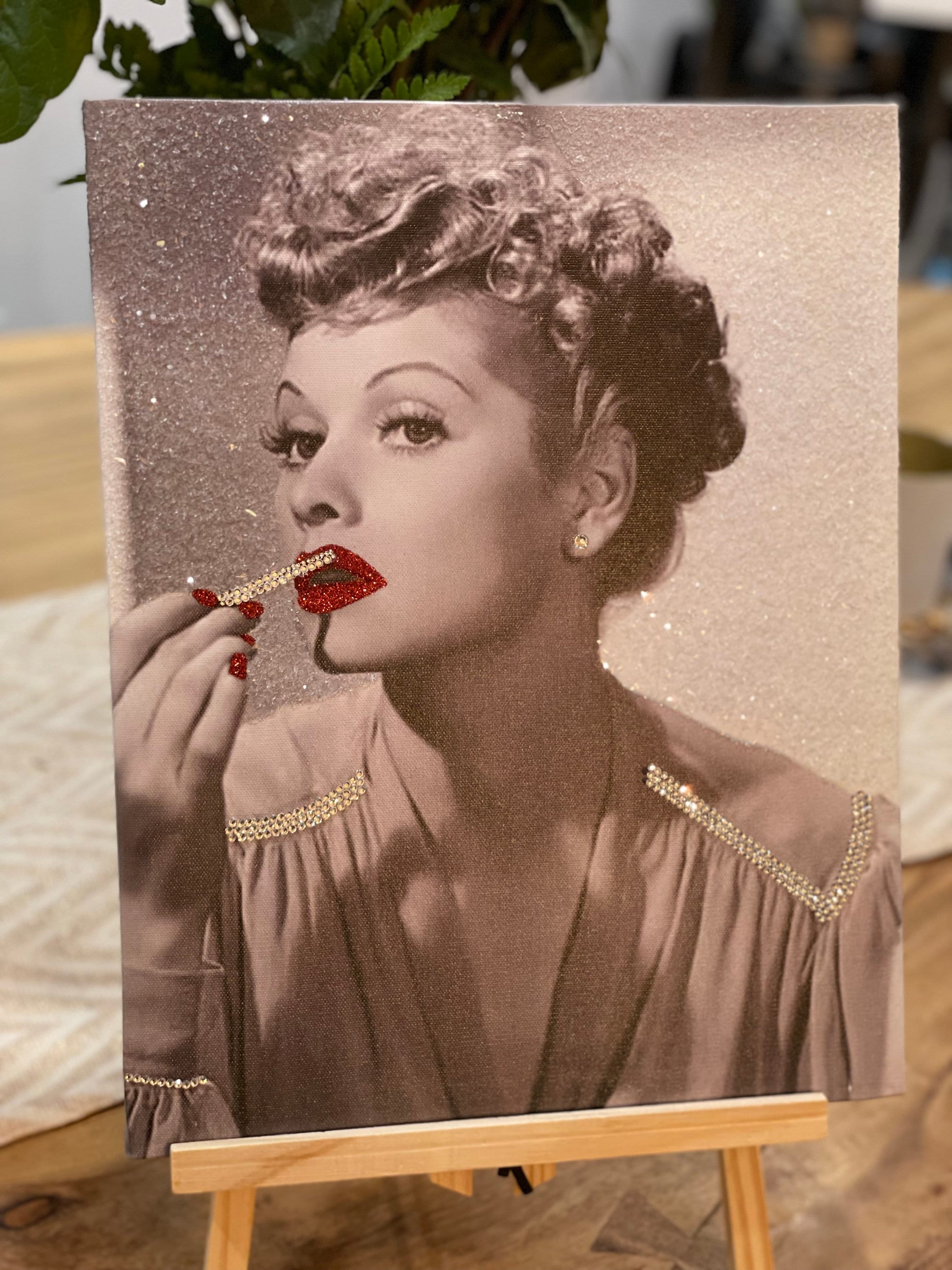 Lucille Ball Crystal Wall Decor/ Canvas Diamond Dust - Etsy