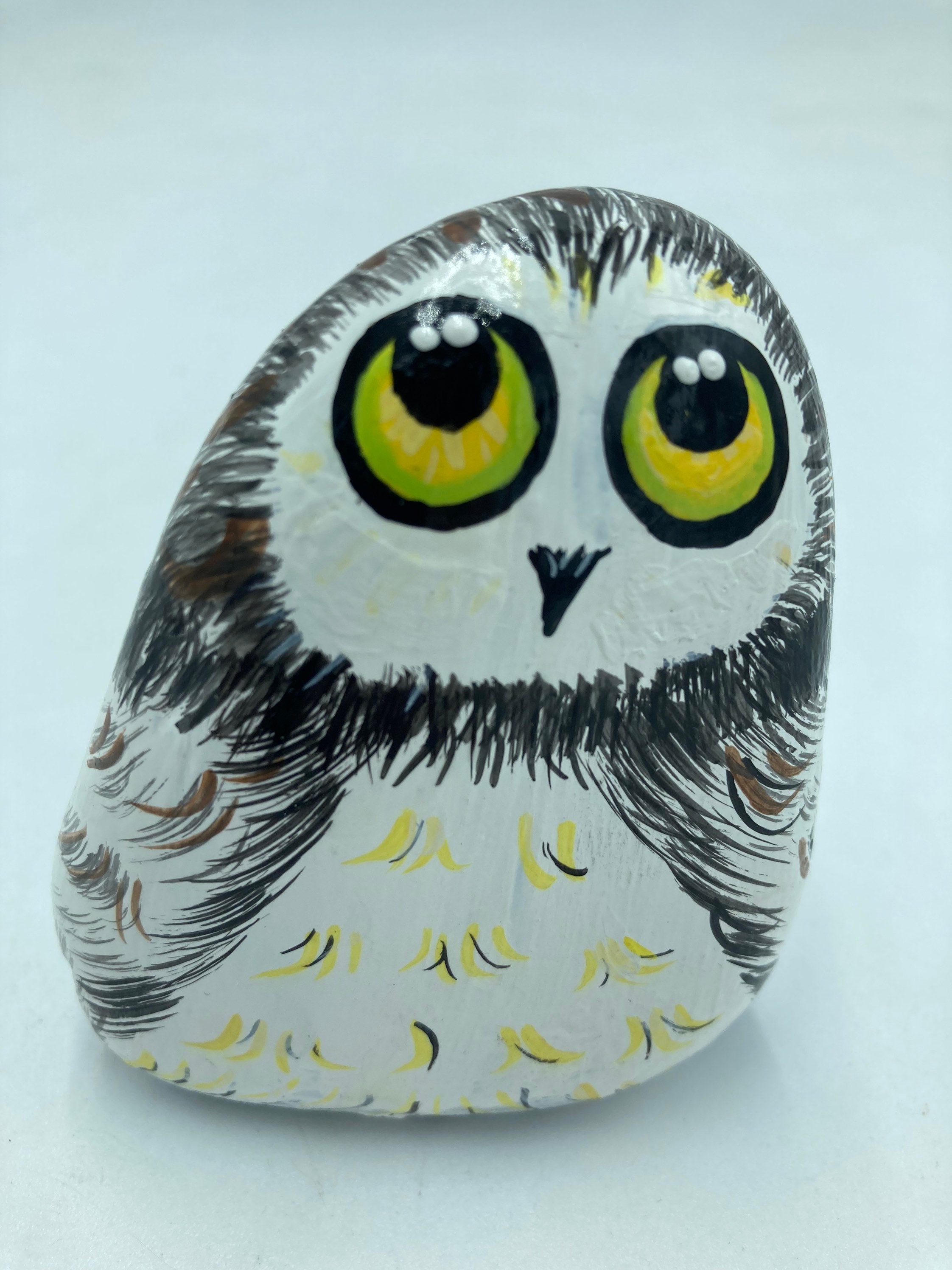 Owl Painted on a Stone - Etsy