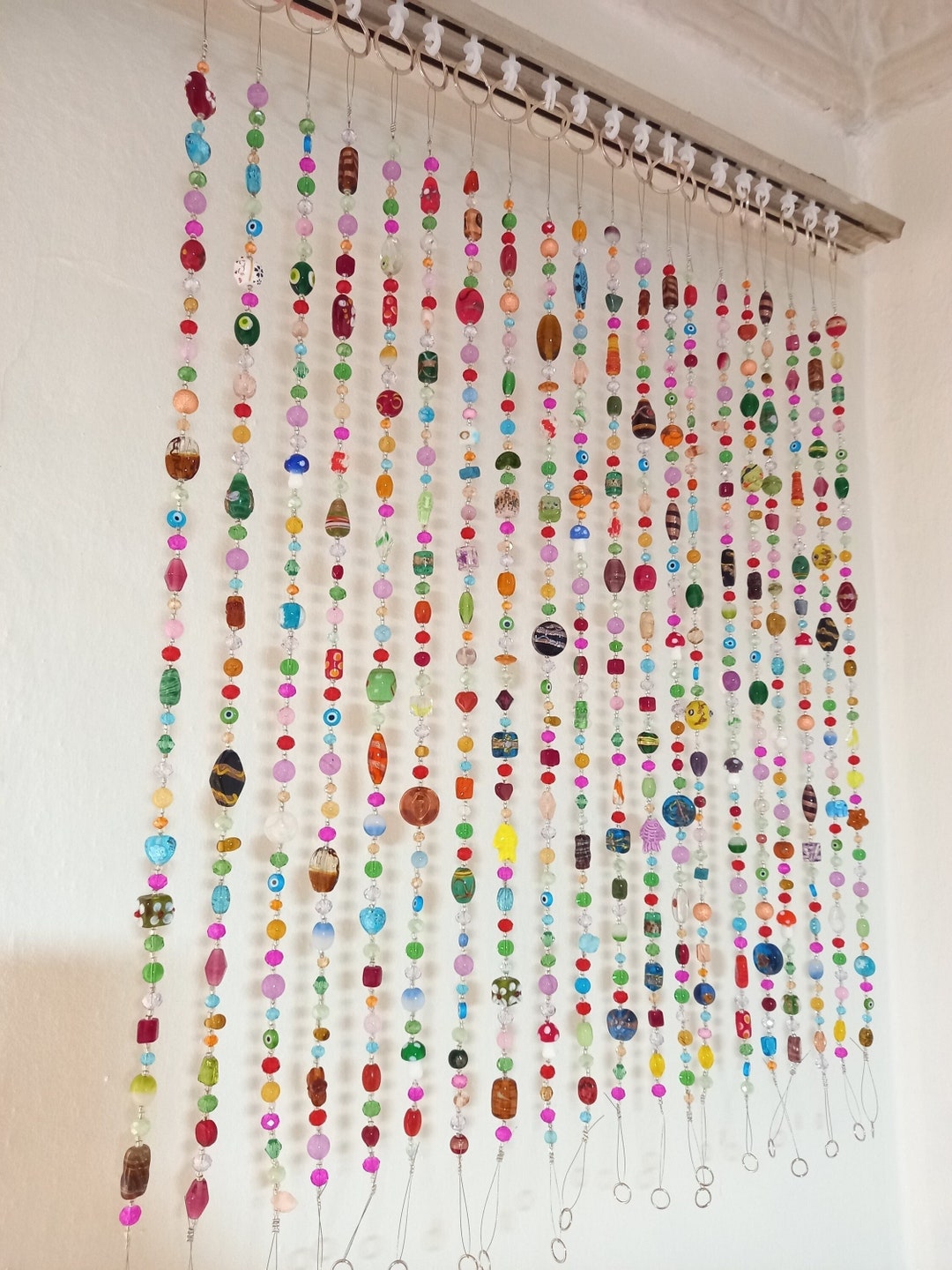 Beaded Short Curtains Window Beaded Curtain Doorway Beaded - Etsy UK