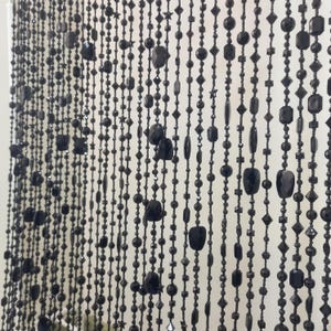Black Bead Long Curtains Window, Beaded Curtain Doorway, Beaded Curtain ...