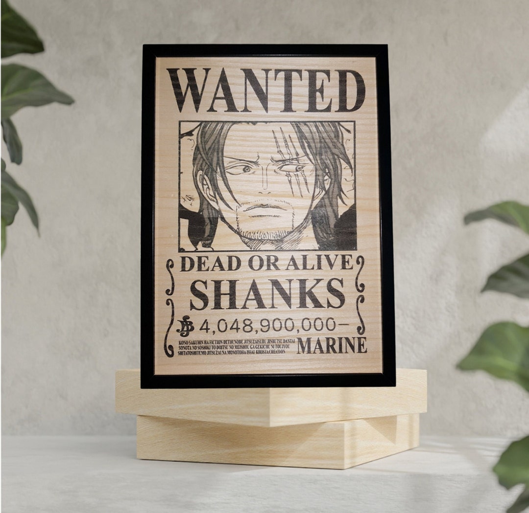 Frame SHANKS One Piece Print on Wood Wall Decoration - Etsy