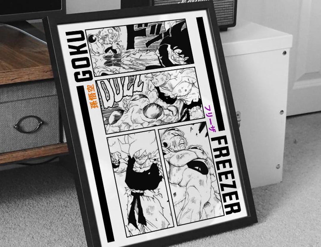Dragon Ball Goku Vs Frezzer Poster Anime Manga Wall Art Print High ...