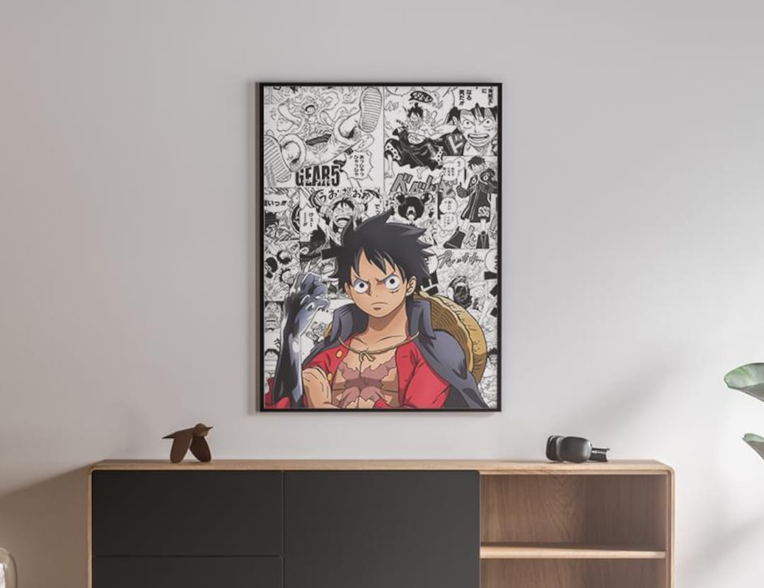 One Piece Luffy Poster Anime Manga Wall Print High Quality Digital ...