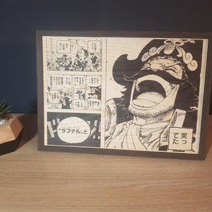 Original One Piece Board on Manga Wood Wall Decoration Handmade Manga ...