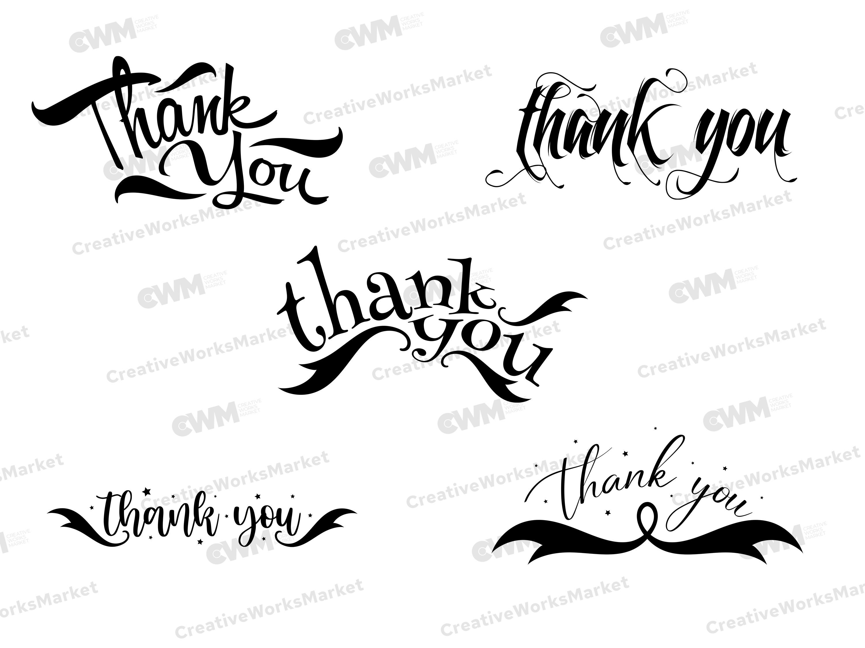 20 Thank You Svg Thank You Cut Files For Cricut Silhouette Files Thank