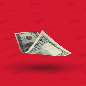 Raining Money Overlay PNG Digital Download File | Quality 100 Dollar ...