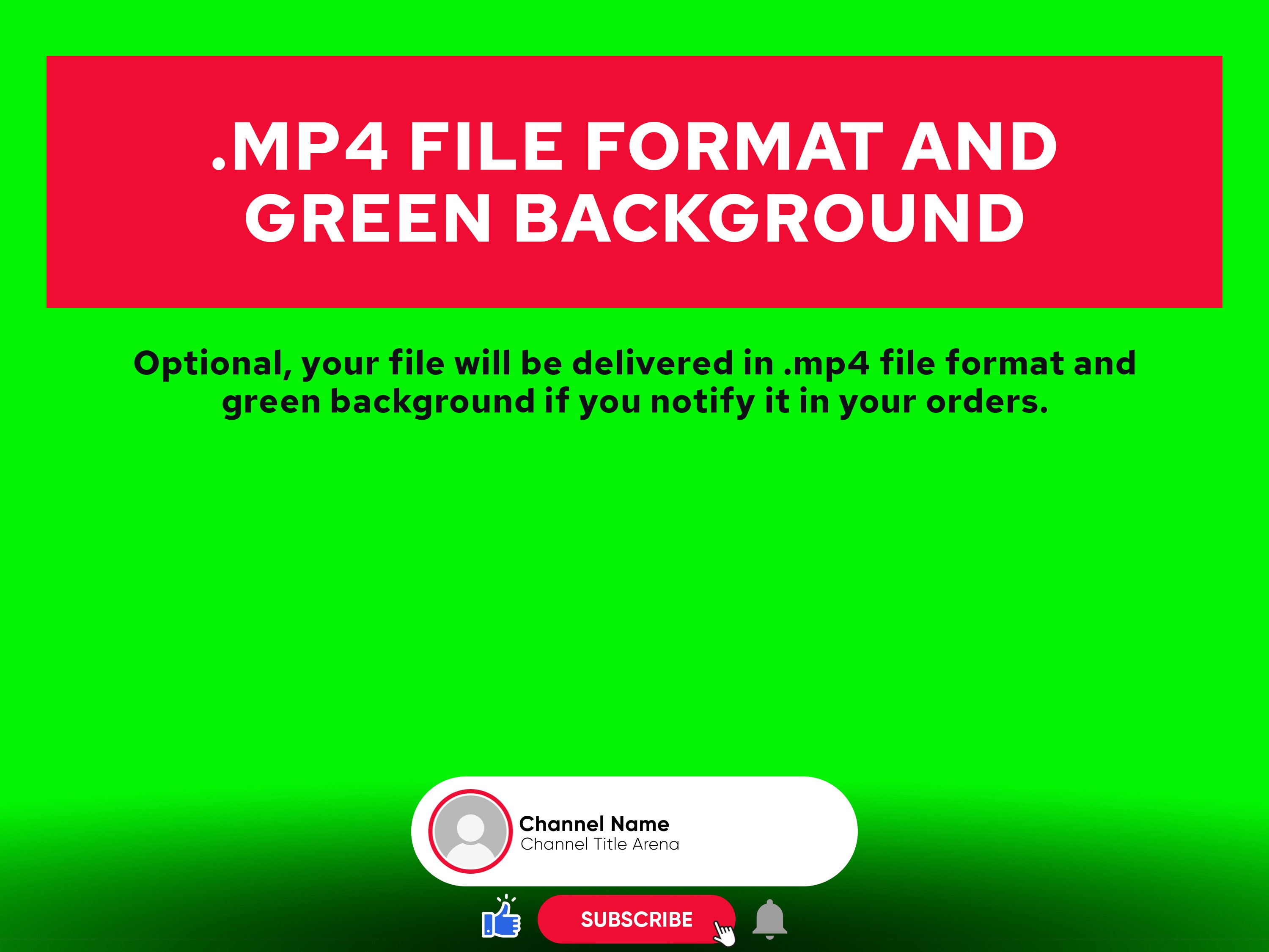 Animated Youtube Subscribe Button Overlay Personalized Lower Area ...