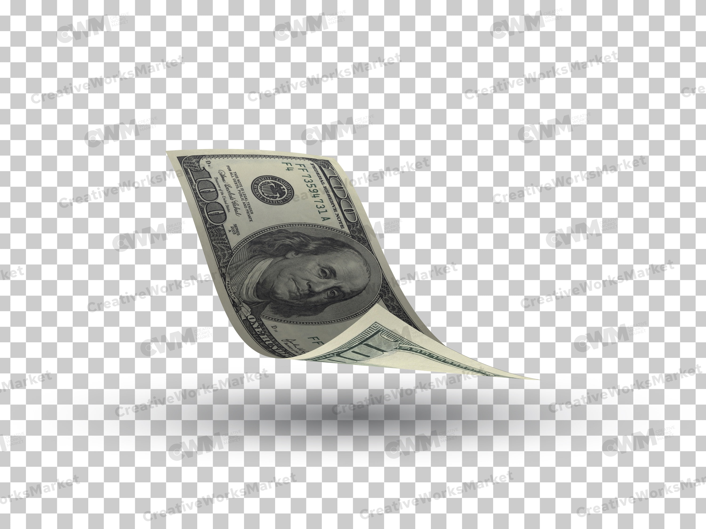 Flying Dollar Images Curled Dollar Images Curled Cash - Etsy