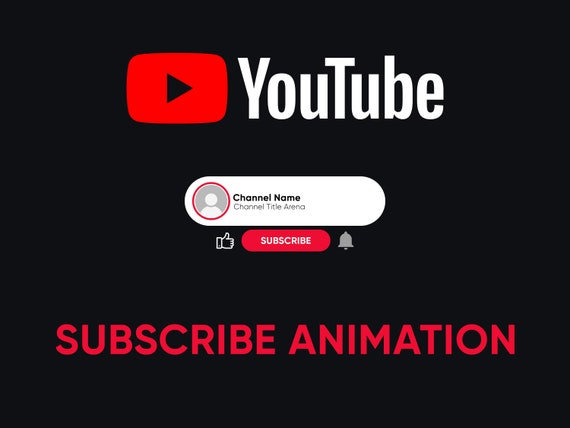 Animated Youtube Subscribe Button Overlay Personalized Lower | Etsy