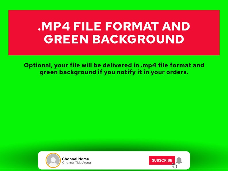 Youtube Subscribe Pop up Animation Personalized Custom Animated 4K ...