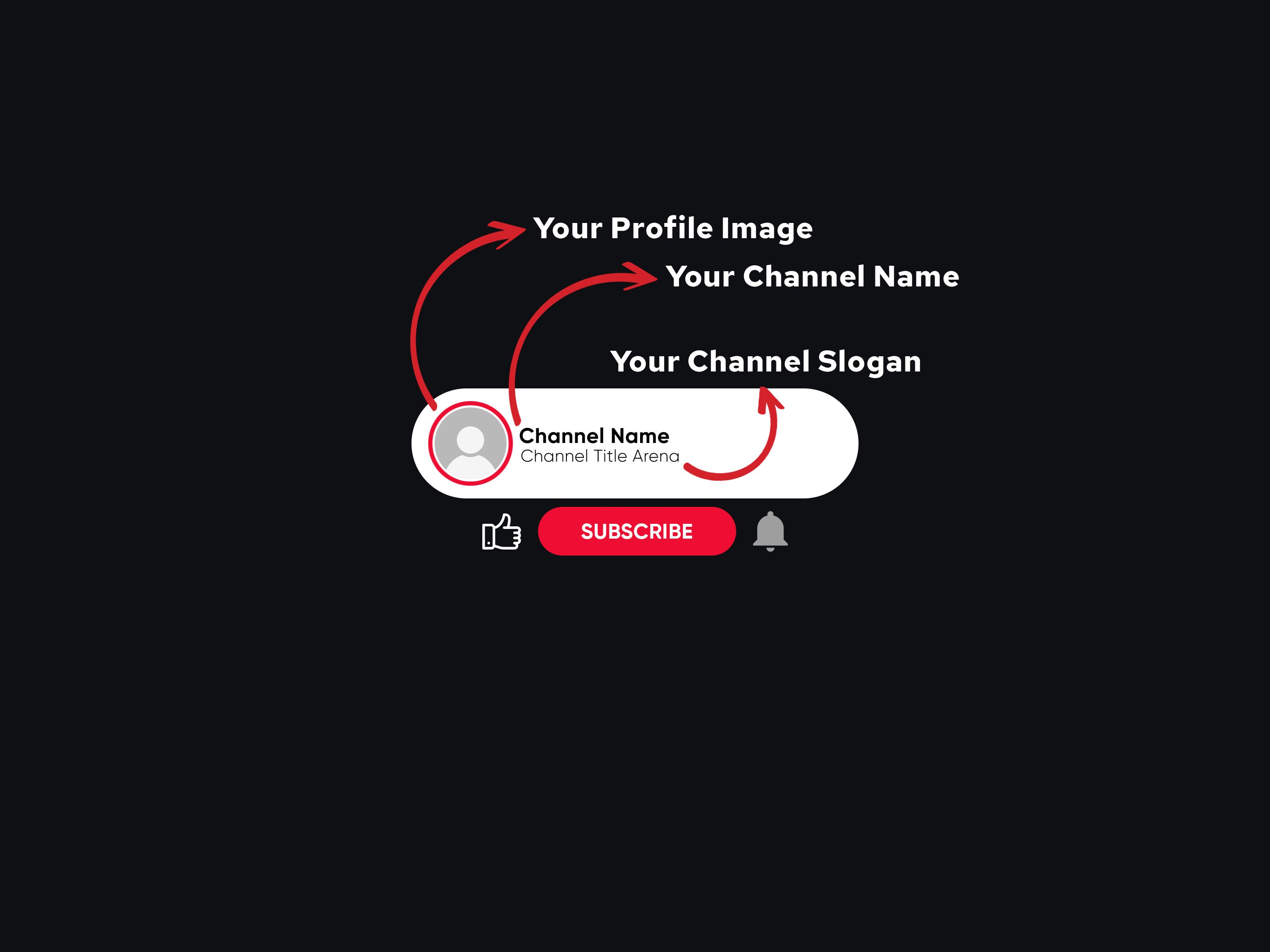 Animated Youtube Subscribe Button Overlay Personalized Lower Area ...