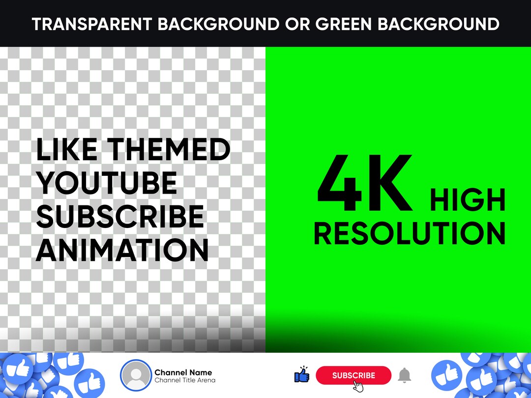 Detailed Animated Overlay for Youtube Videos With Sound Included | Like ...