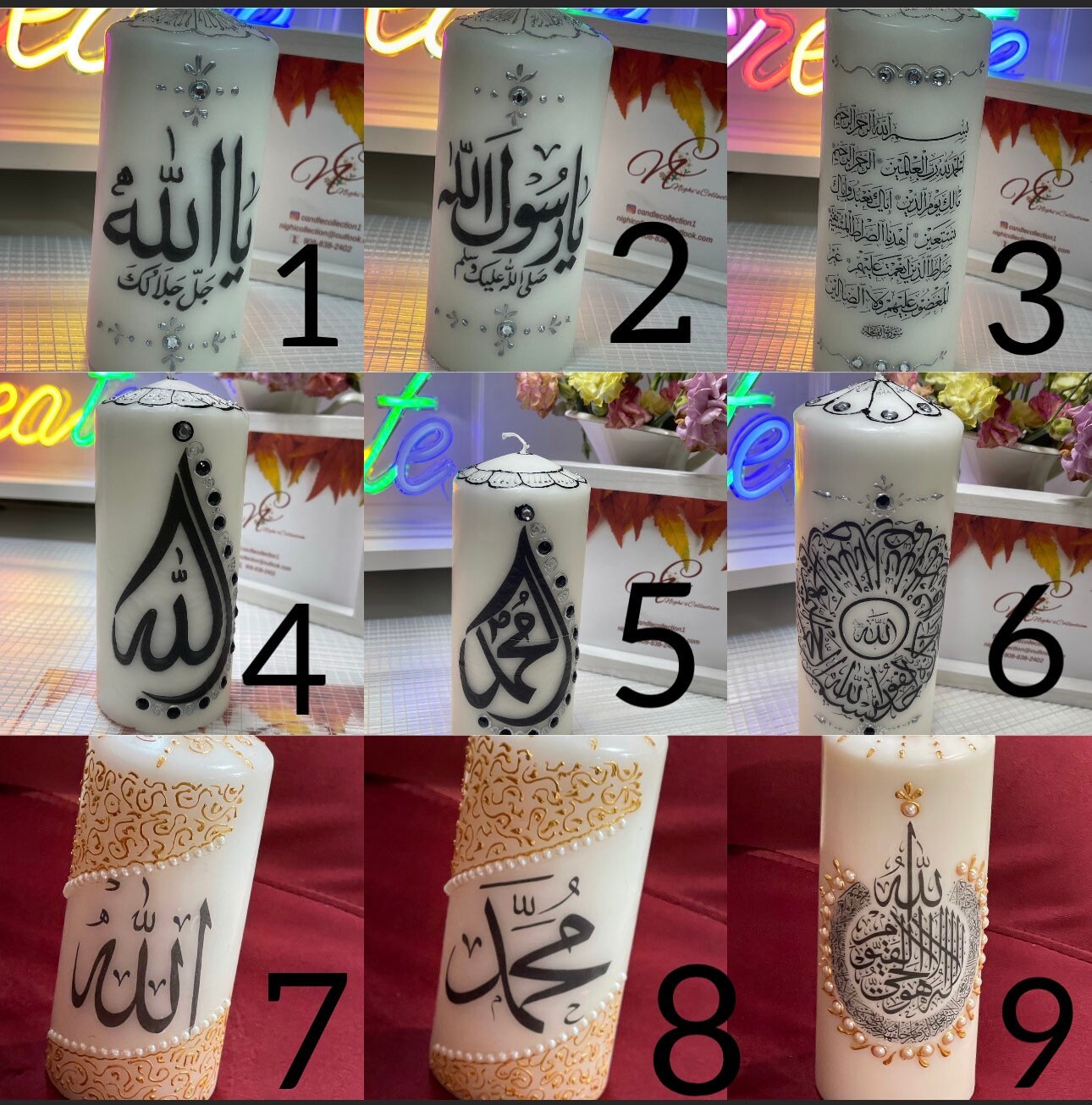 Islamic Designed Pillar Candles. - Etsy