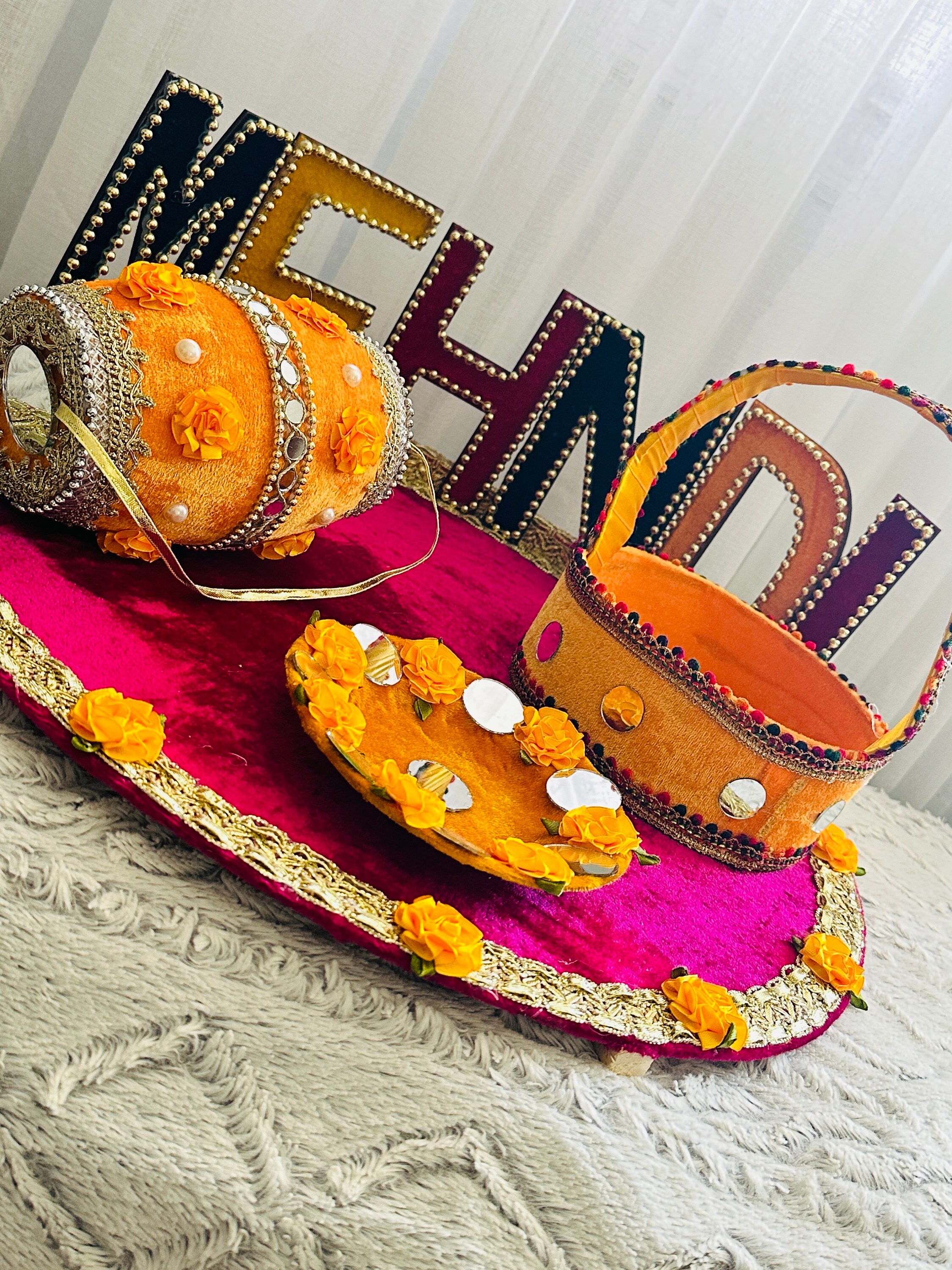 Mehndi Decorative Thaal - Etsy