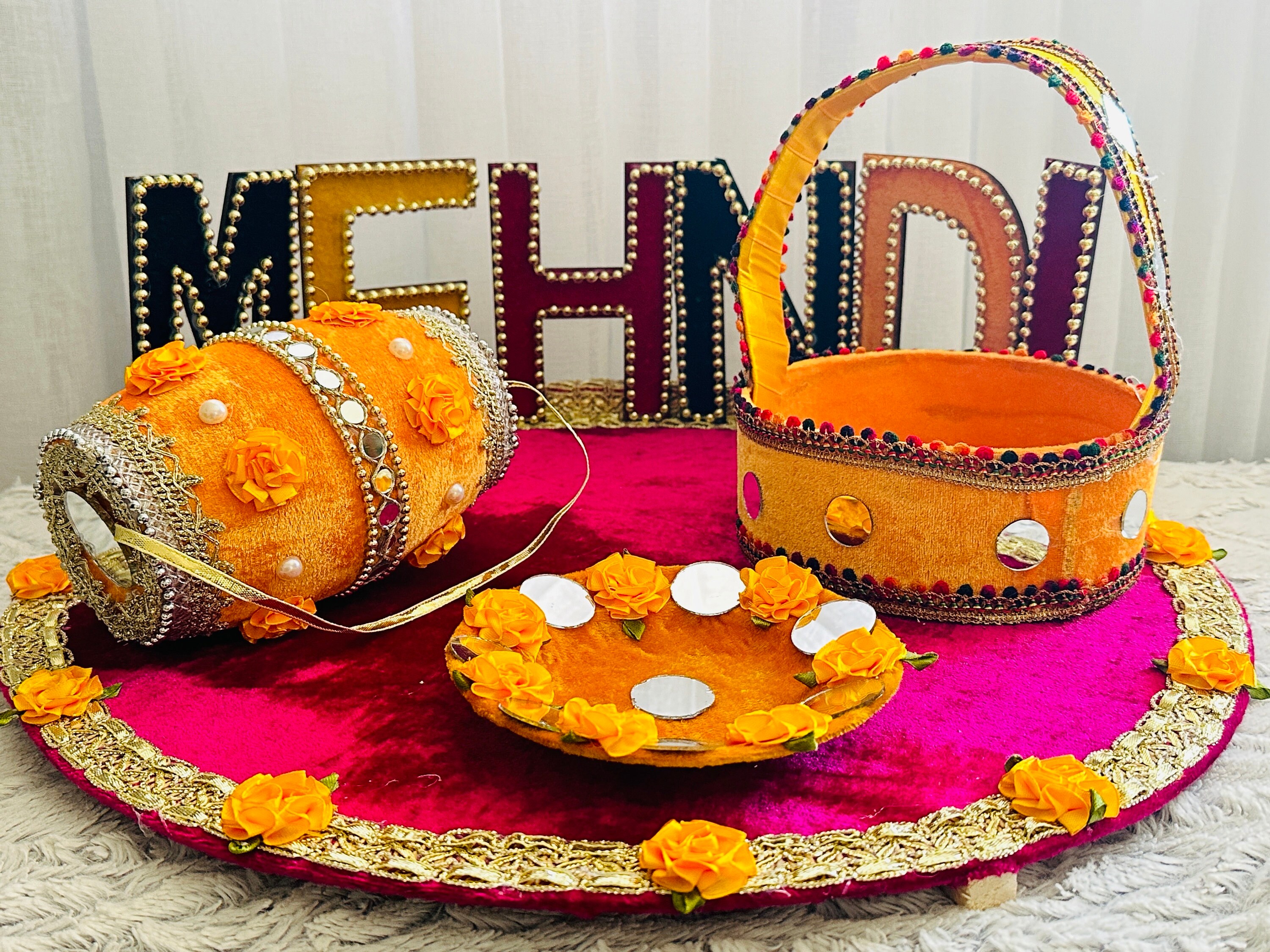 Mehndi Decorative Thaal - Etsy