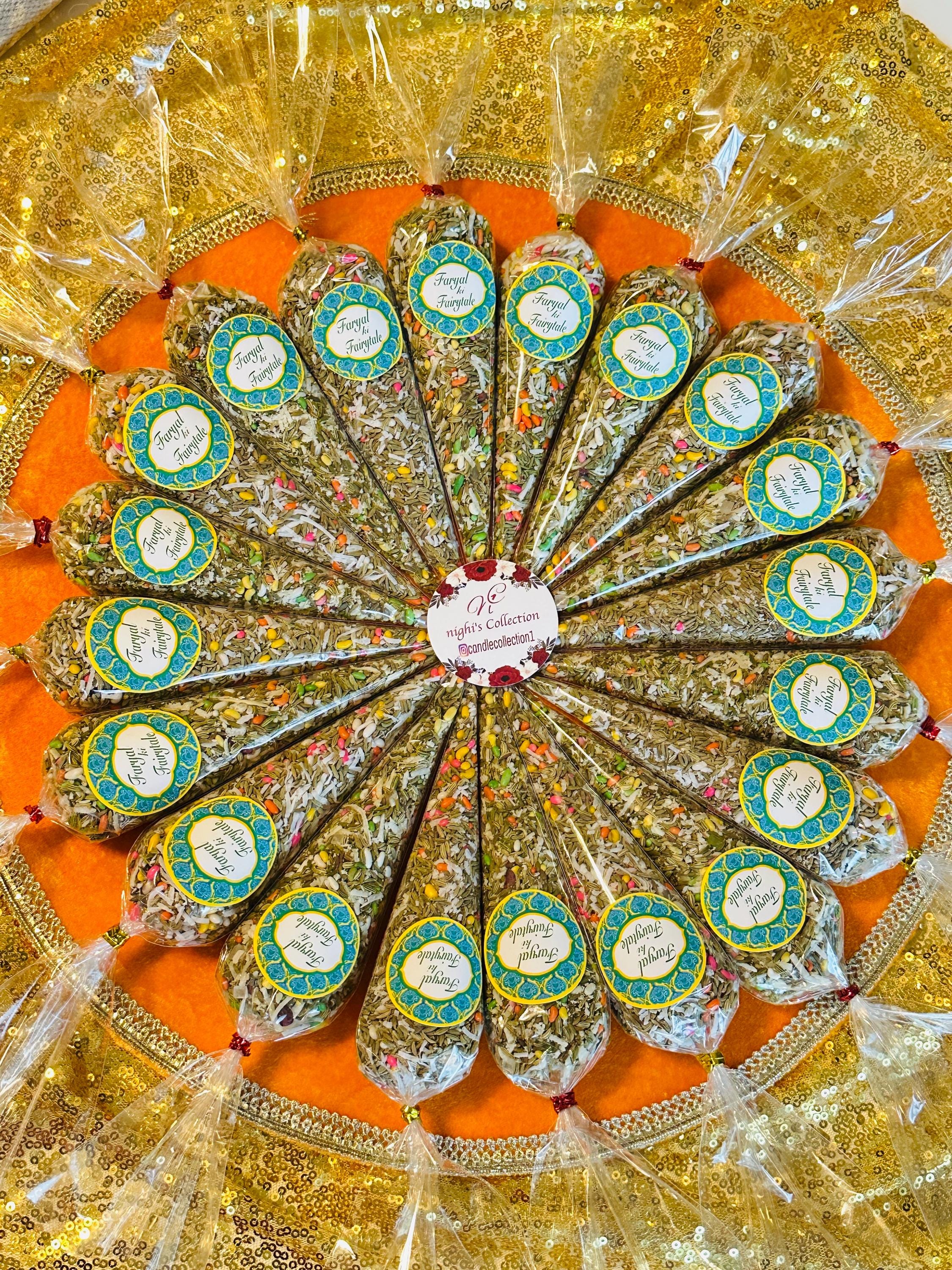 Customizable Sonf Cone Wedding Favors/ Mehndi/dholki Stickers - Etsy