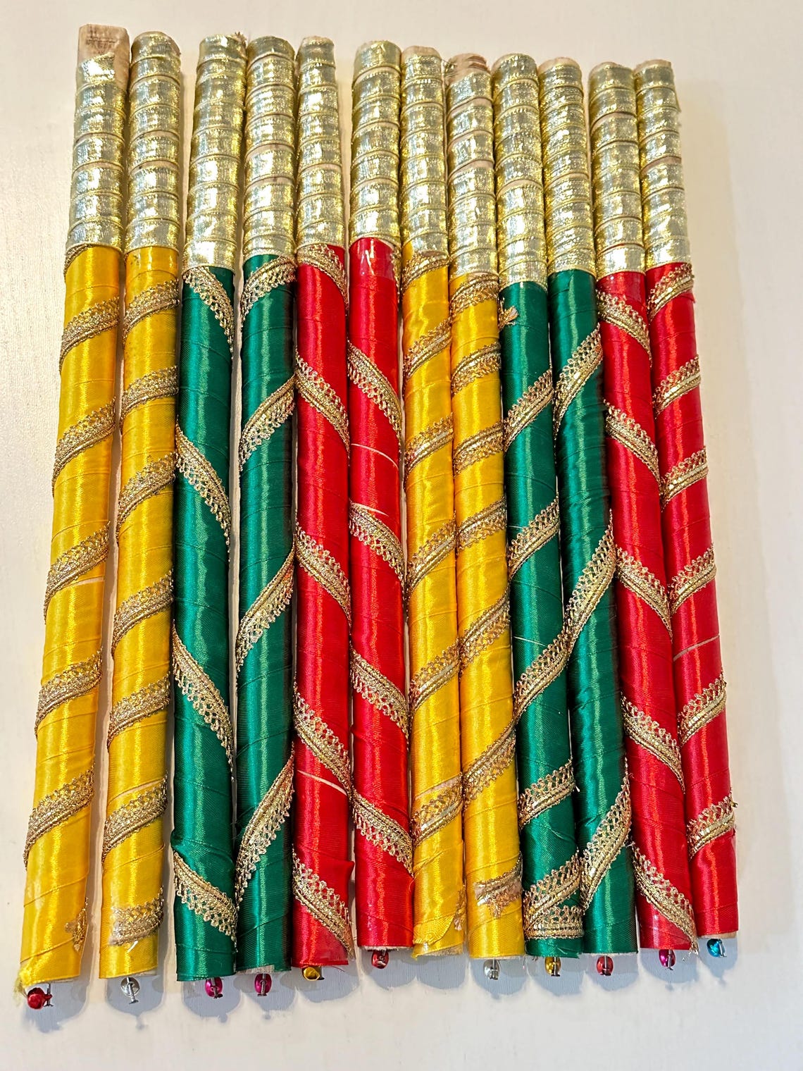 Dandiya Sticks for Garba Celebrations/mehndipack of 12 - Etsy