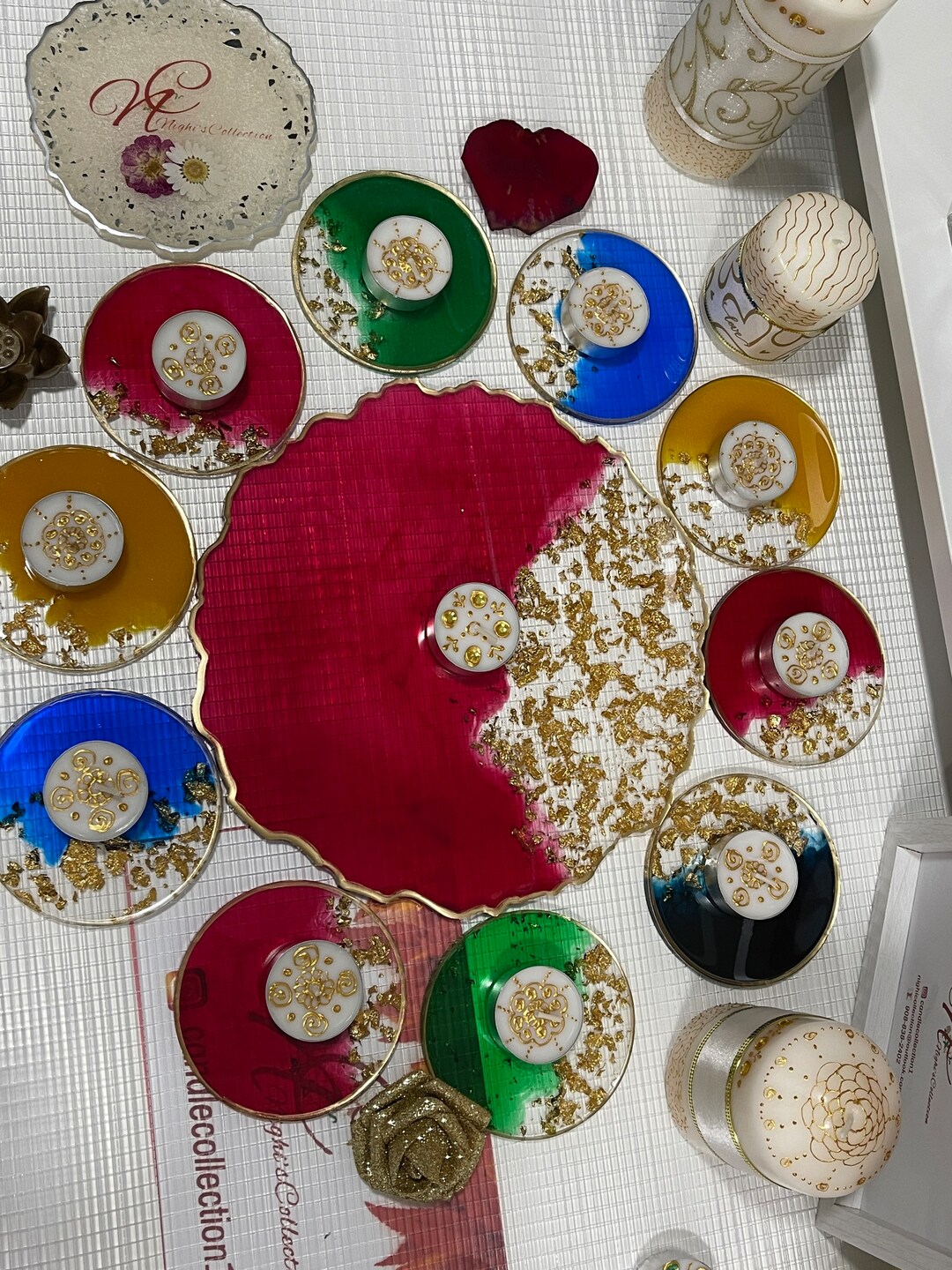 Mehndi/ Diwali Colorful Plates - Etsy