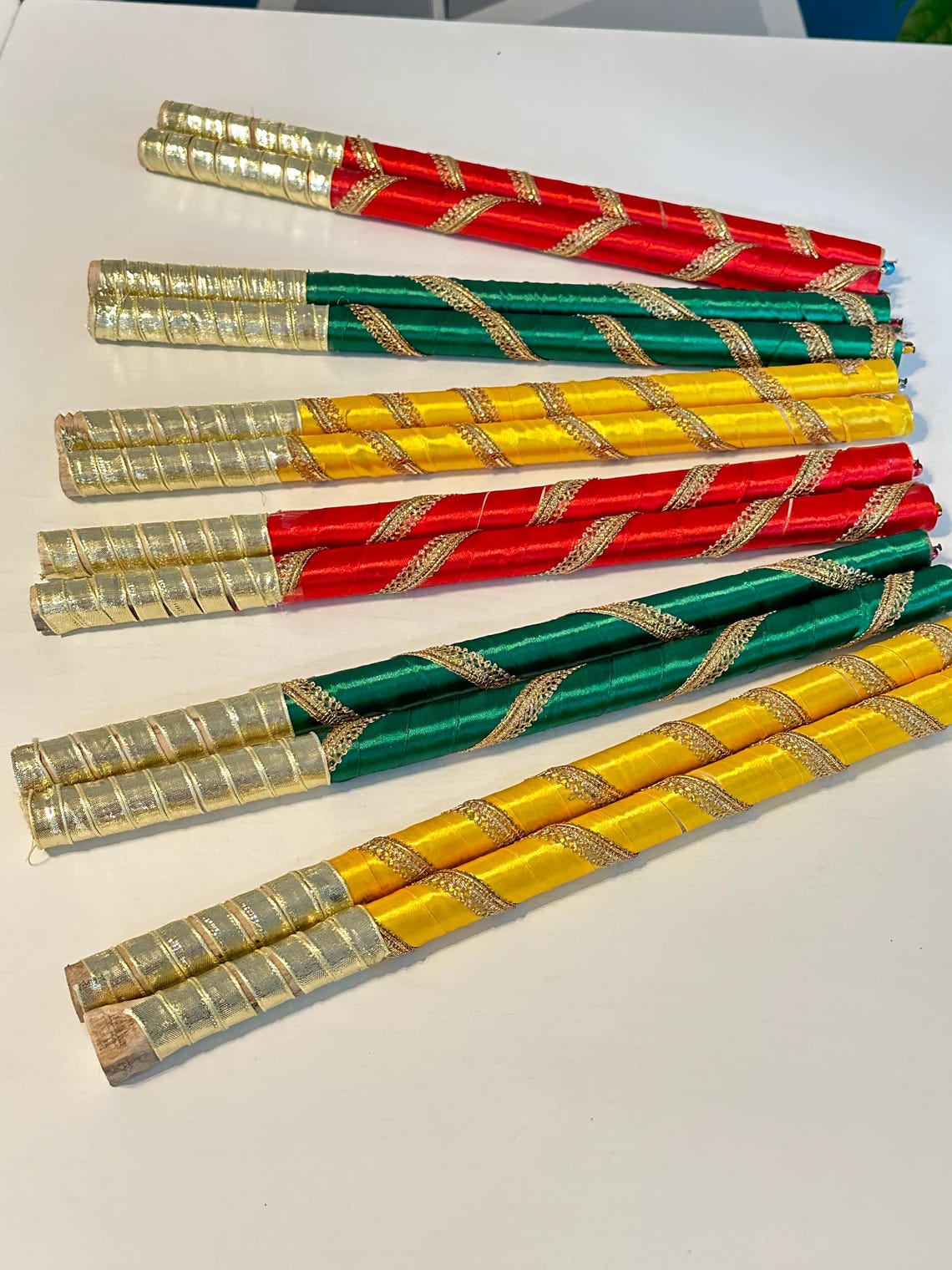 Dandiya Sticks for Garba Celebrations/mehndi(pack of 12) - Etsy
