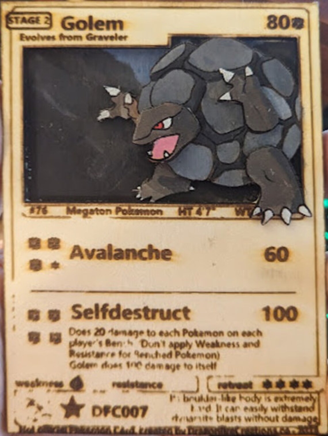 3D Wooden Pokemon Cards - Etsy